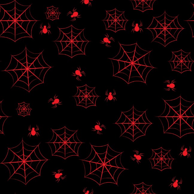 Seasonal Spiders Printed Fabric by the Yard | Fabric on Demand