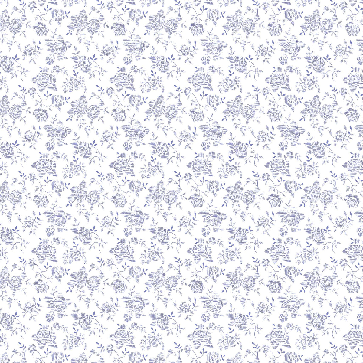 Simplistic Linear Floral Printed Fabric by the Yard | Fabric on Demand
