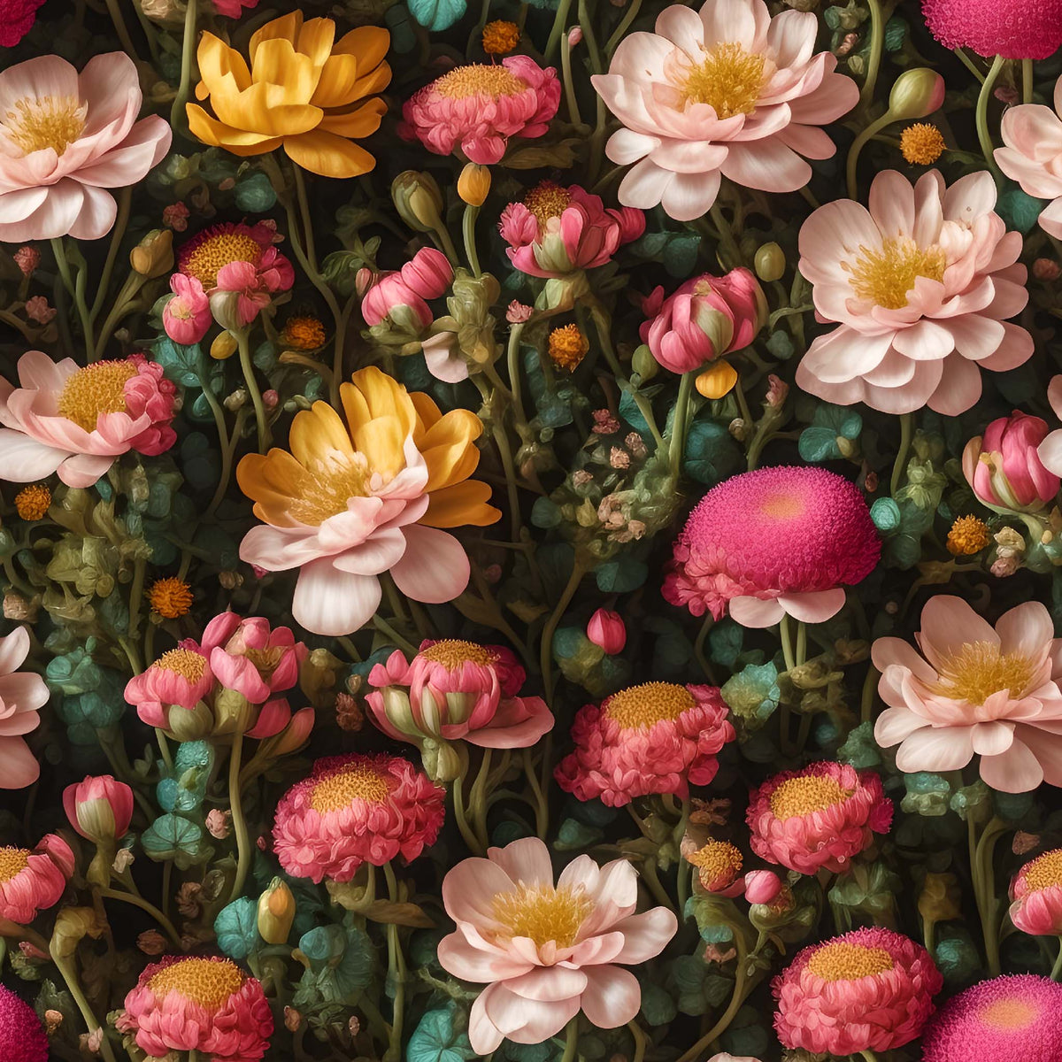 Illustrious Botanical Floral Wall Printed Fabric by the Yard | Fabric ...
