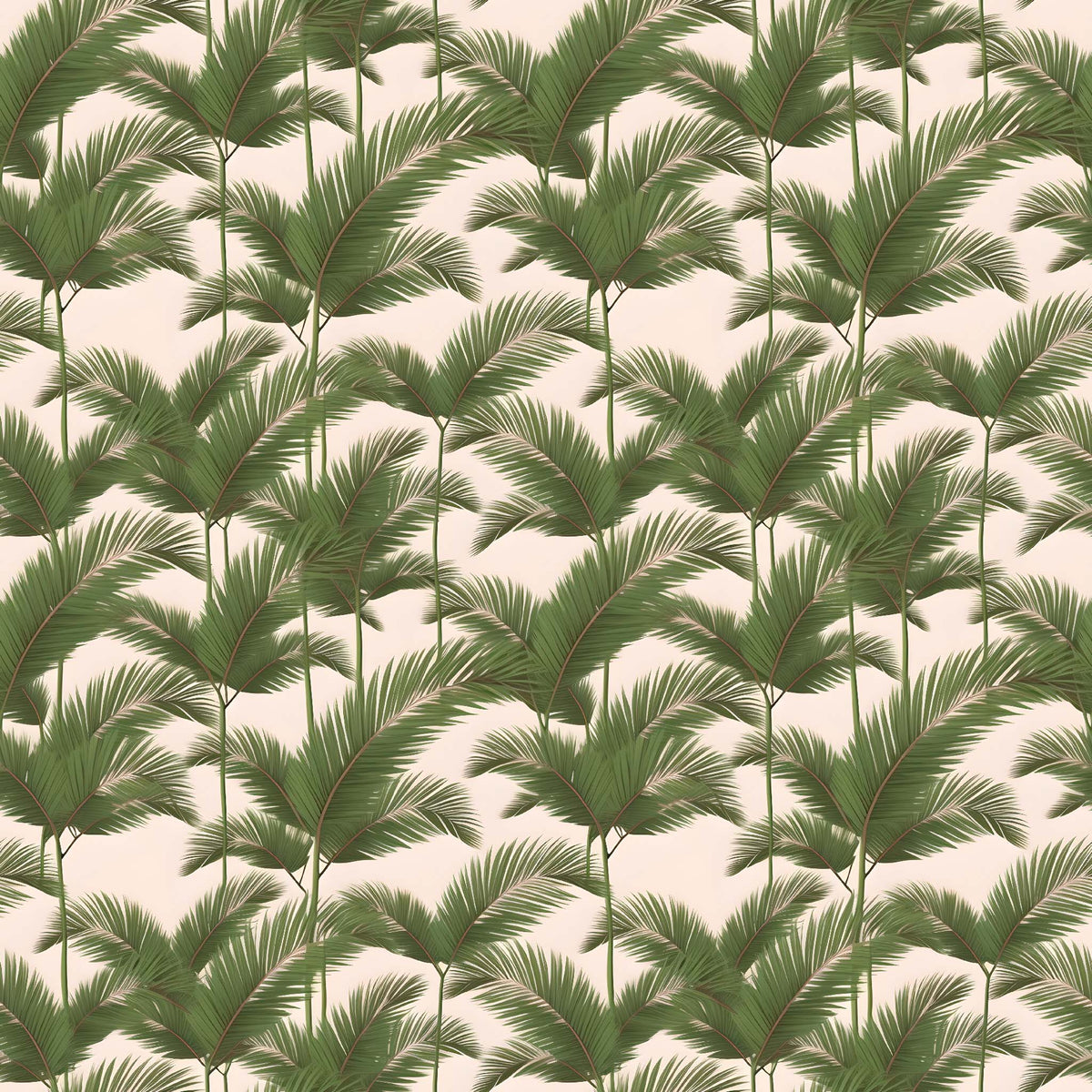 Classic Palm Floral Printed Fabric by the Yard | Fabric on Demand