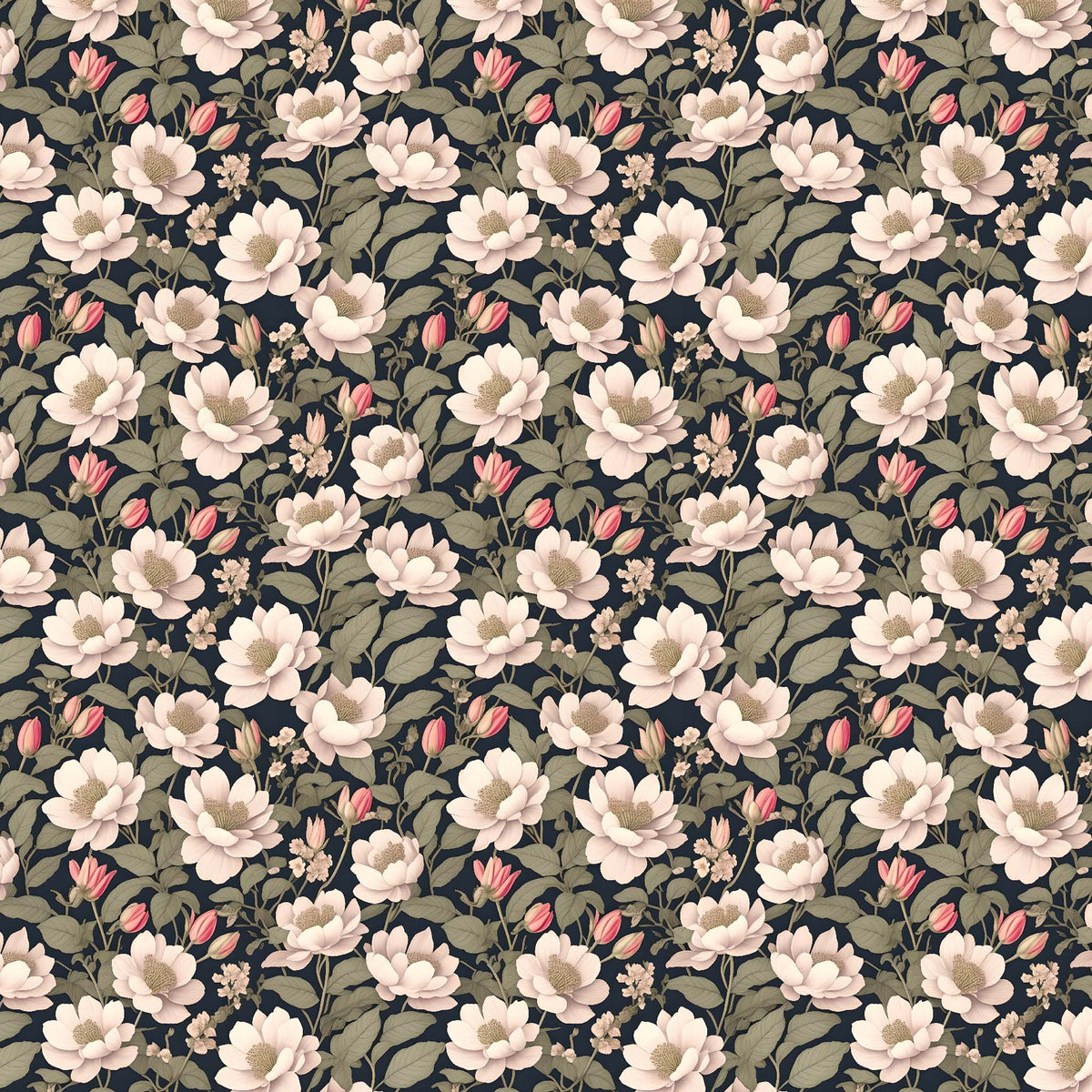 Splendid Beauty Floral Printed Fabric by the Yard | Fabric on Demand
