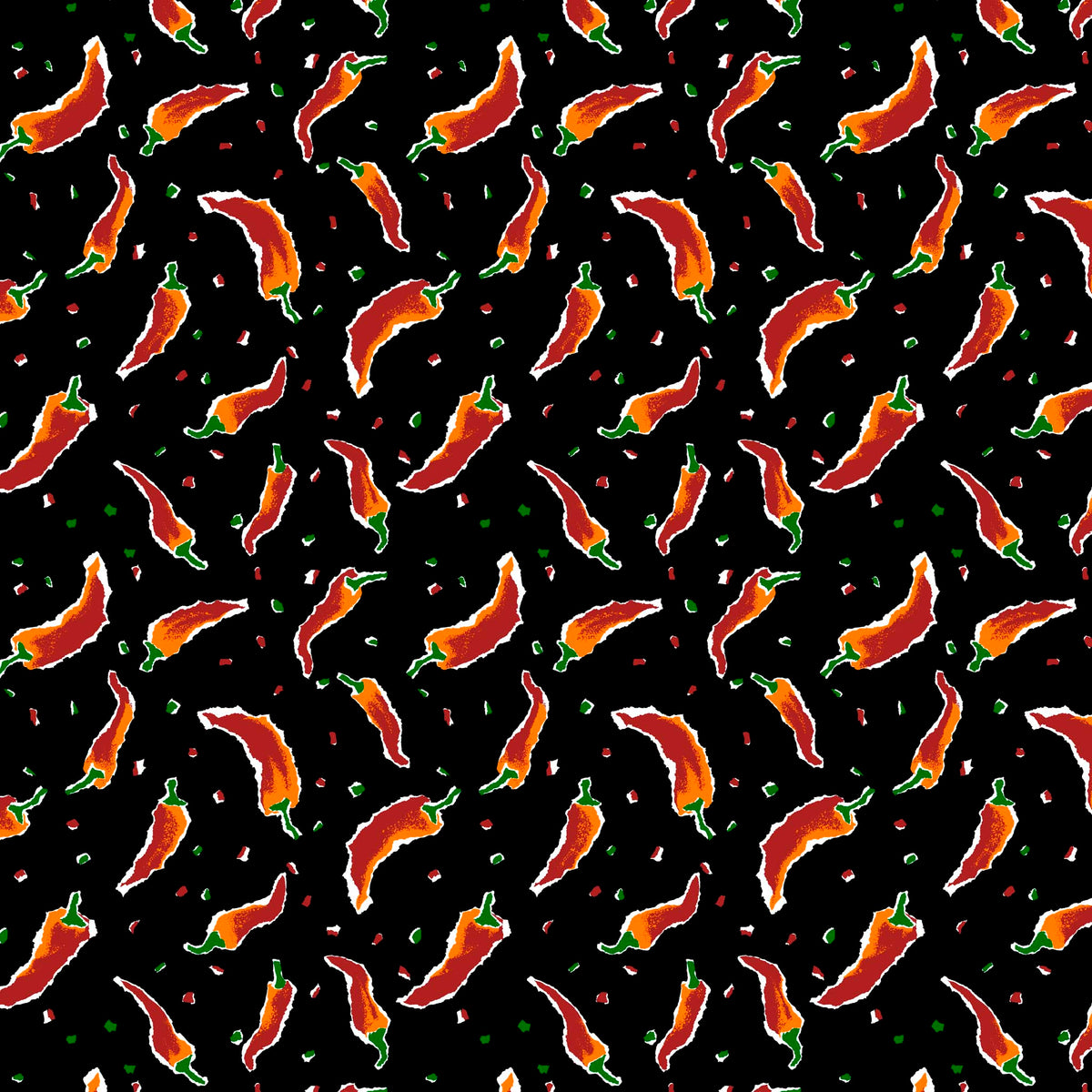 Red Chili Peppers Printed Fabric by the Yard | Fabric on Demand