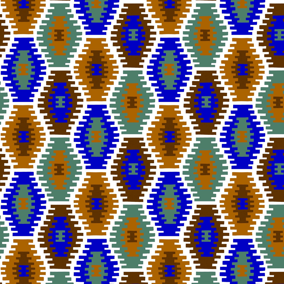 Stitched Geo Design Printed Fabric by the Yard | Fabric on Demand