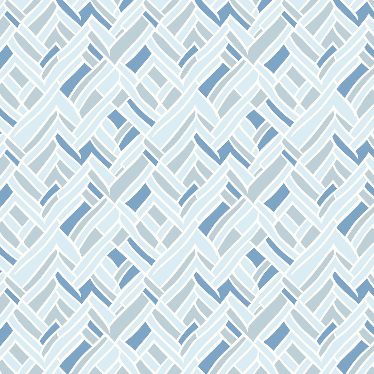 Blue Woven Geo Design Printed Fabric by the Yard | Fabric on Demand