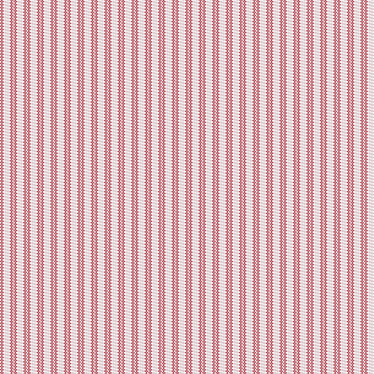 Small Red Stitched Stripe Design Printed Fabric by the Yard | Fabric on ...