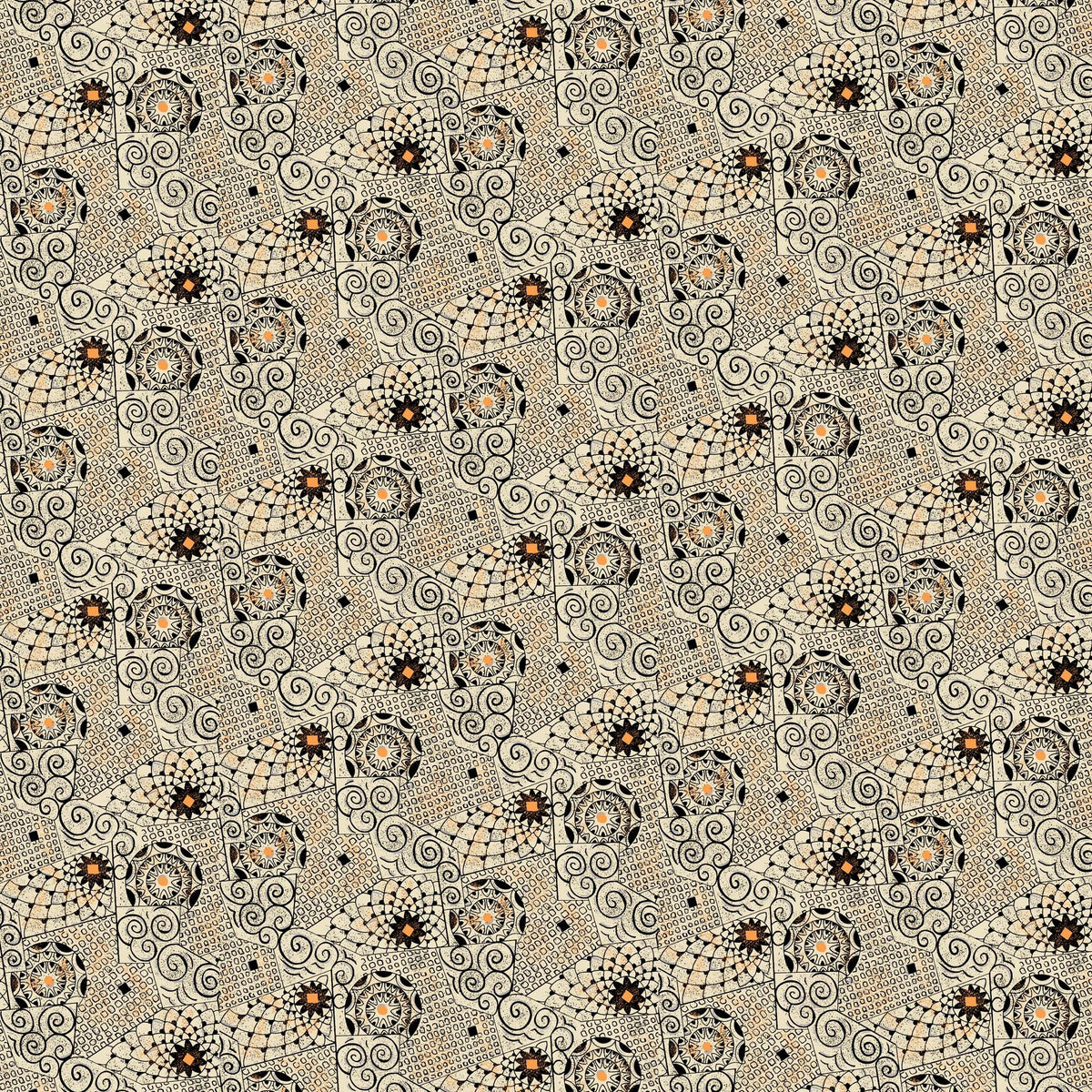 Neutral Quilted Design Printed Fabric by the Yard | Fabric on Demand