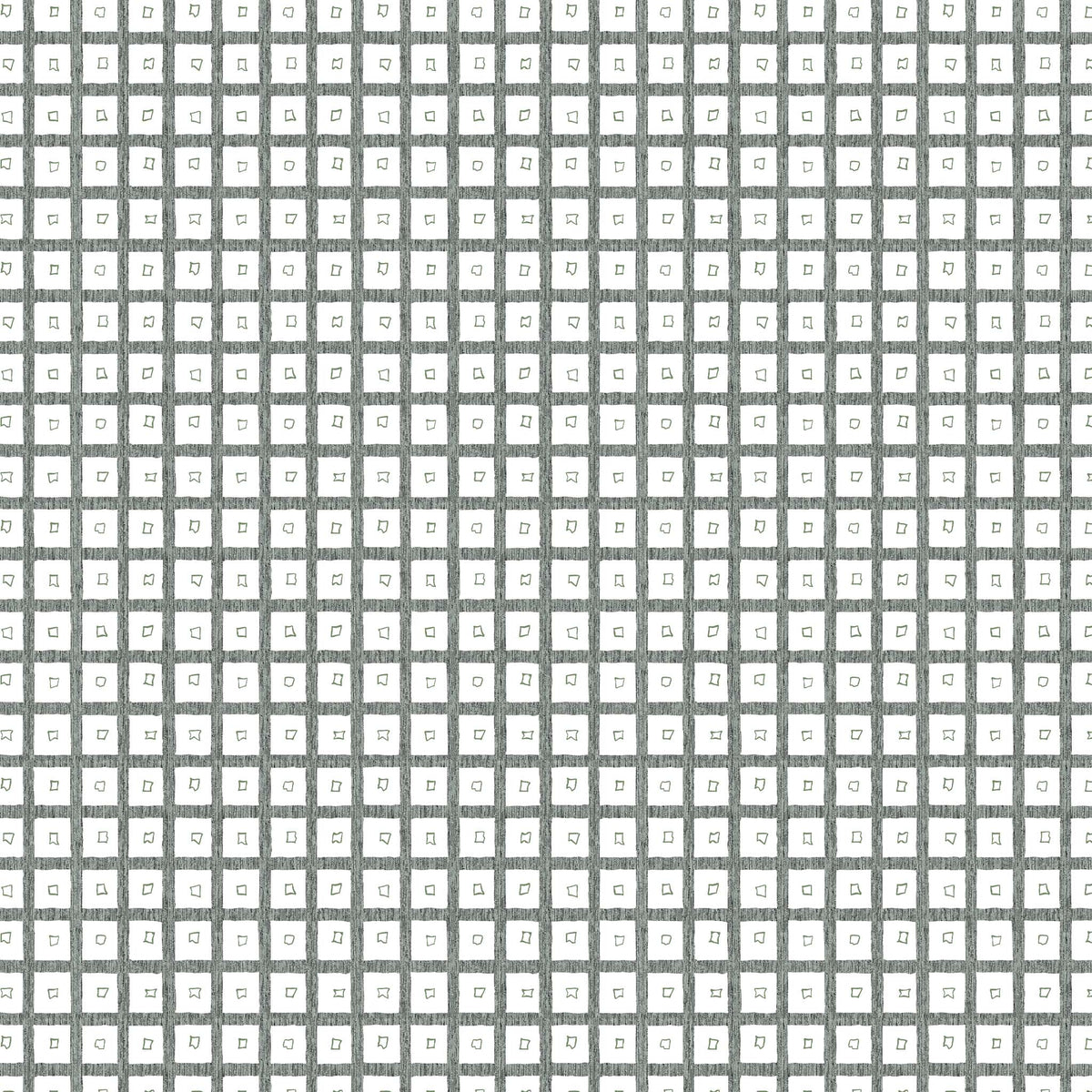 Scribble Grid Design Printed Fabric by the Yard | Fabric on Demand