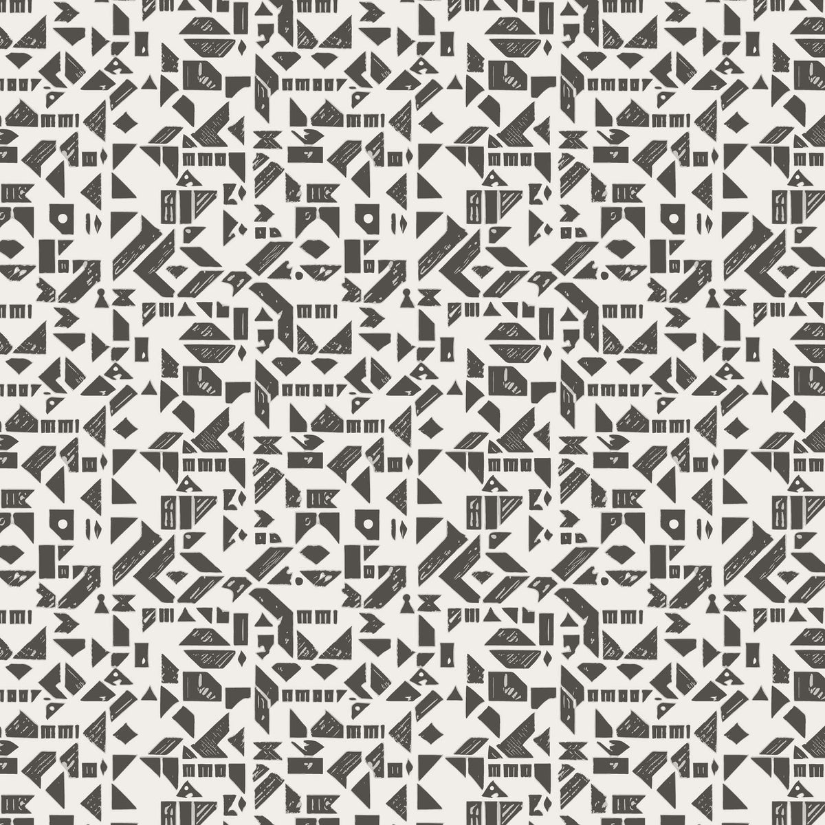 Scattered Geo Mudcloth Printed Fabric by the Yard | Fabric on Demand