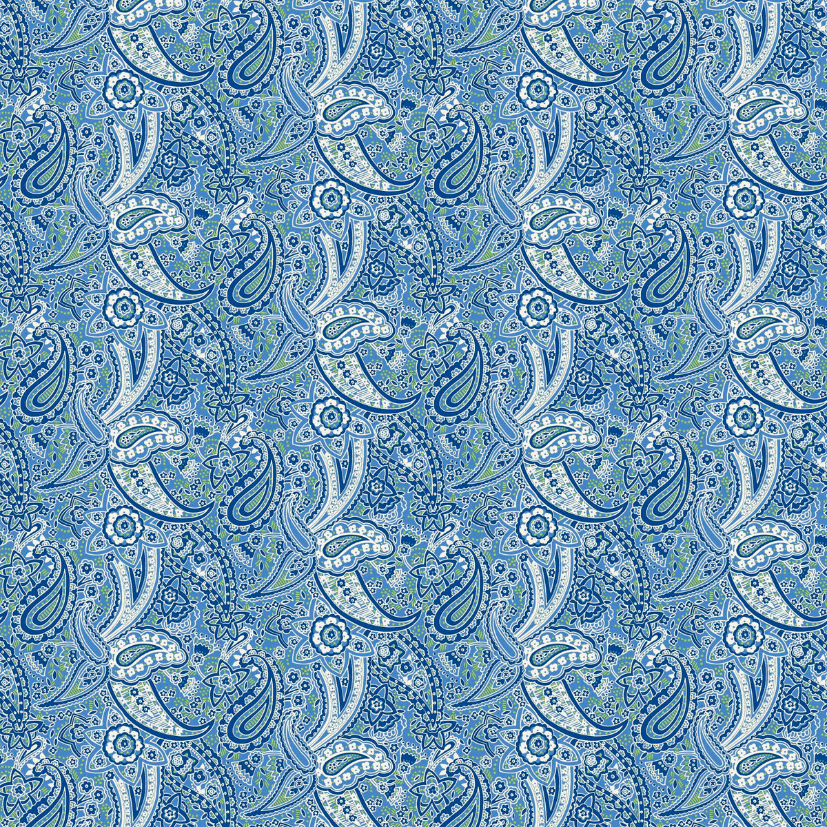 Bright Tropical Paisley Printed Fabric by the Yard | Fabric on Demand