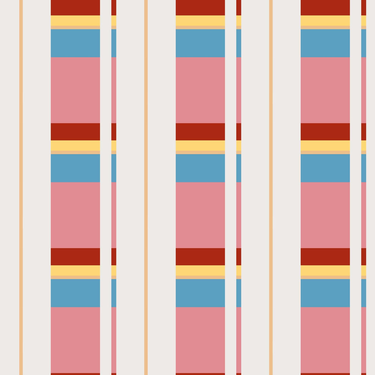 Rainbow Plaid Printed Fabric by the Yard | Fabric on Demand