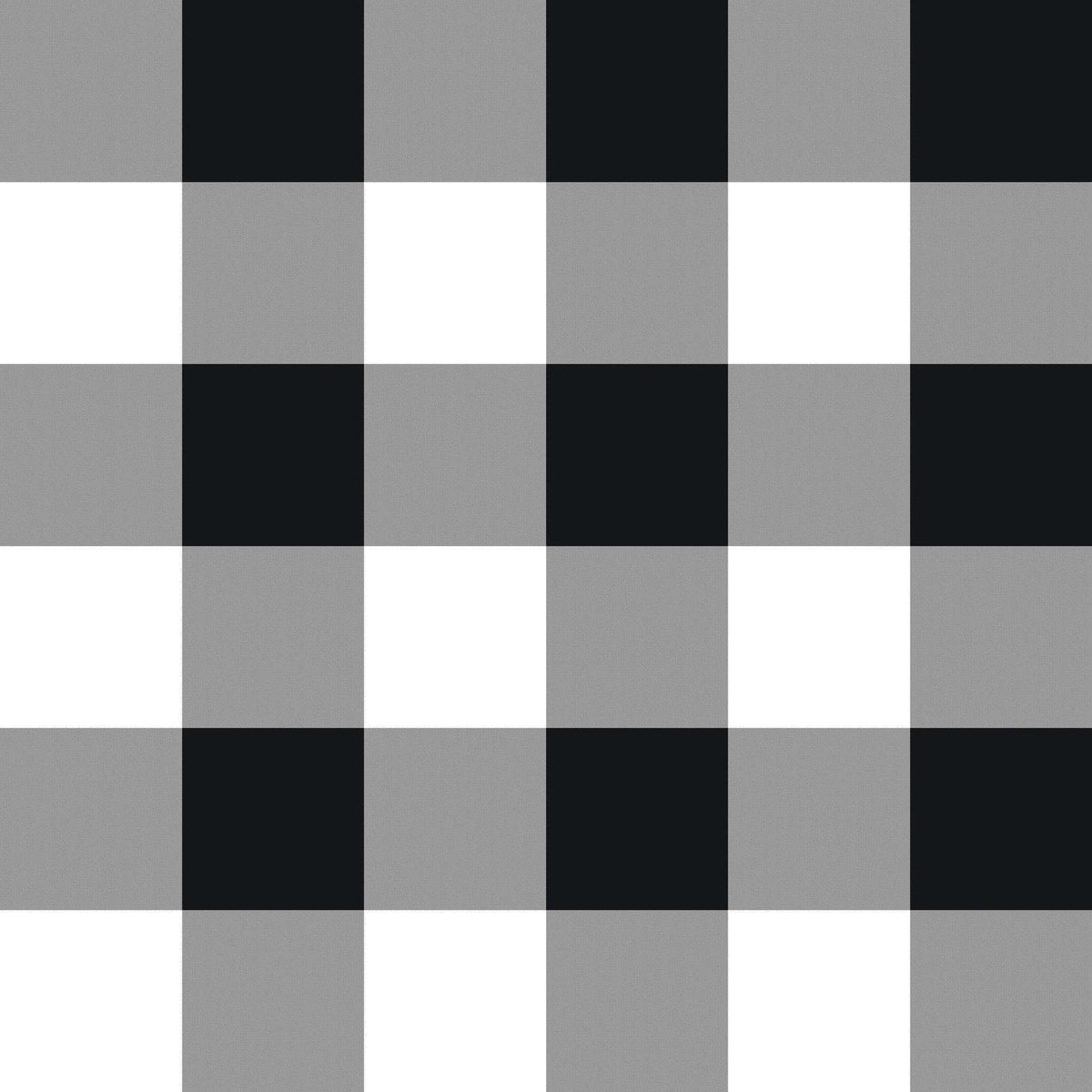 Black and White Buffalo Plaid Printed Fabric by the Yard | Fabric on Demand