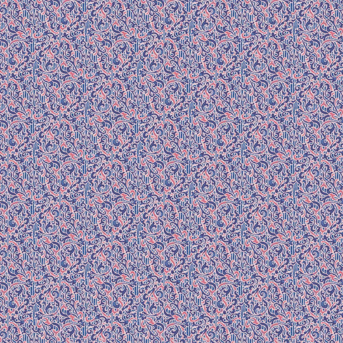 Fun lattice Scroll Printed Fabric by the Yard | Fabric on Demand