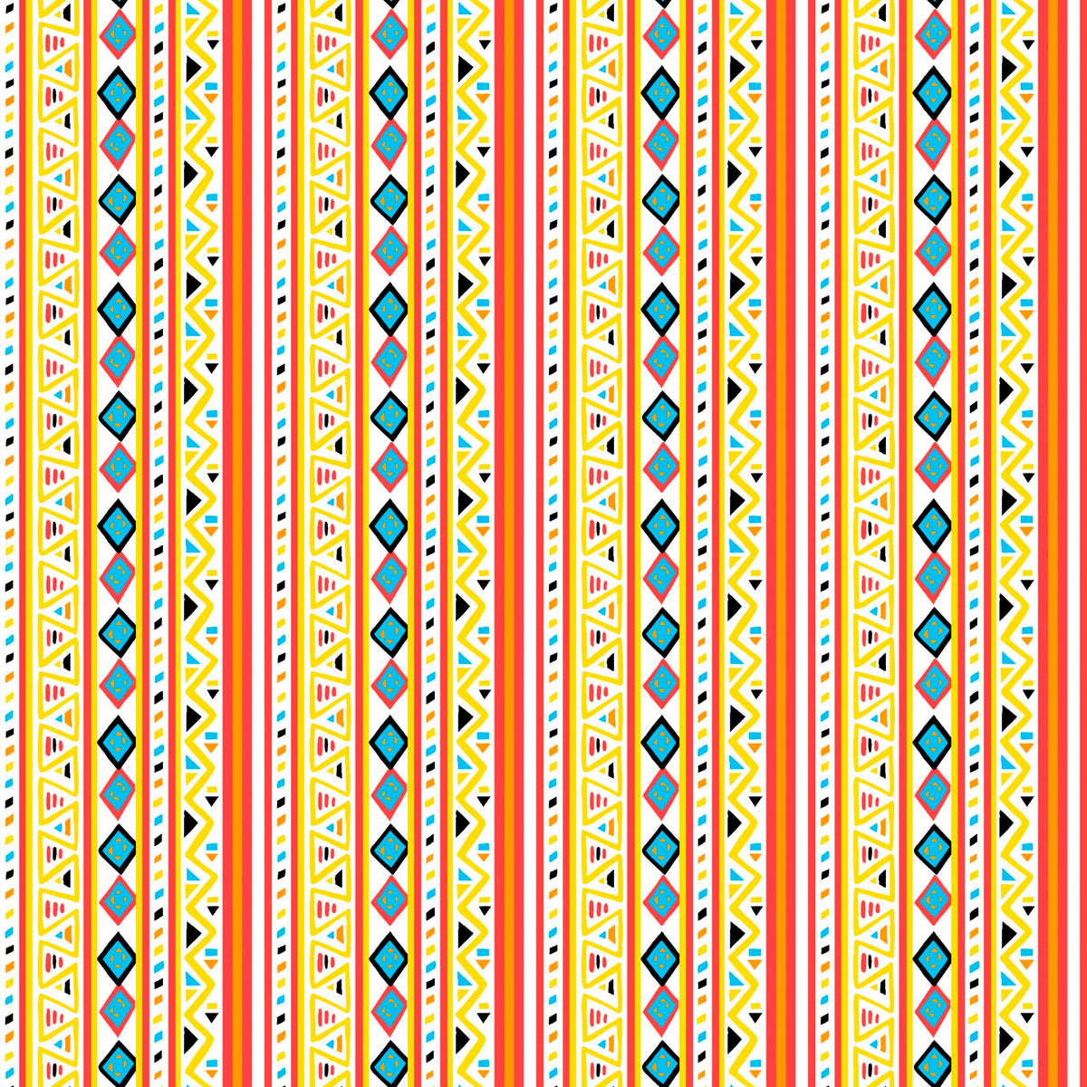 Funky Stripe Printed Fabric by the Yard | Fabric on Demand