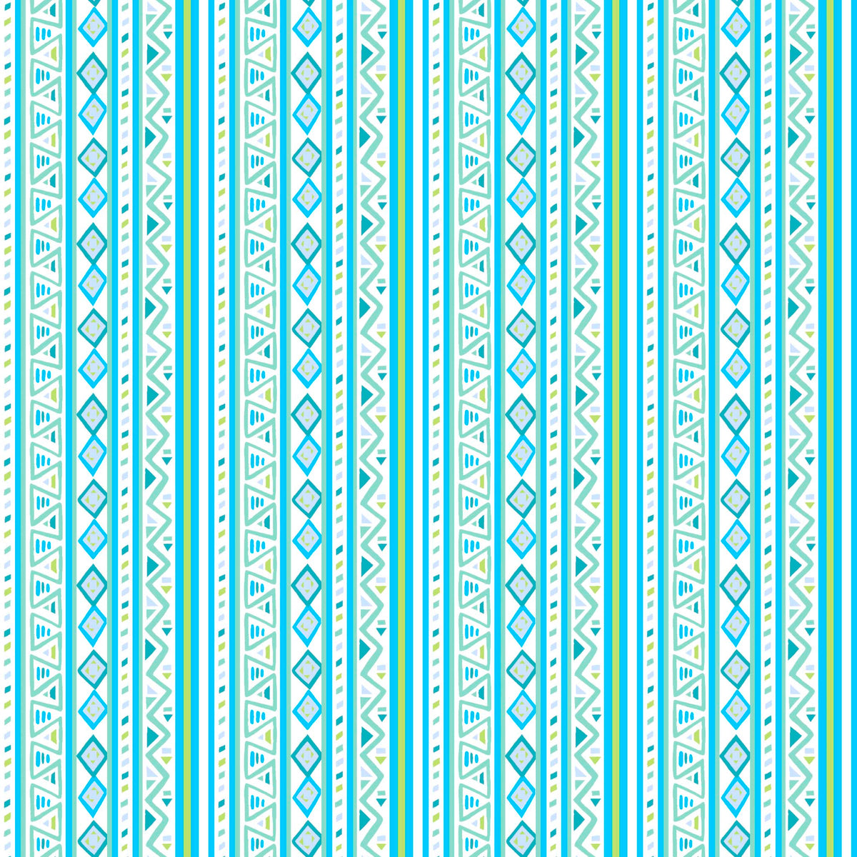 Tropical Vertical Stripe Printed Fabric by the Yard | Fabric on Demand