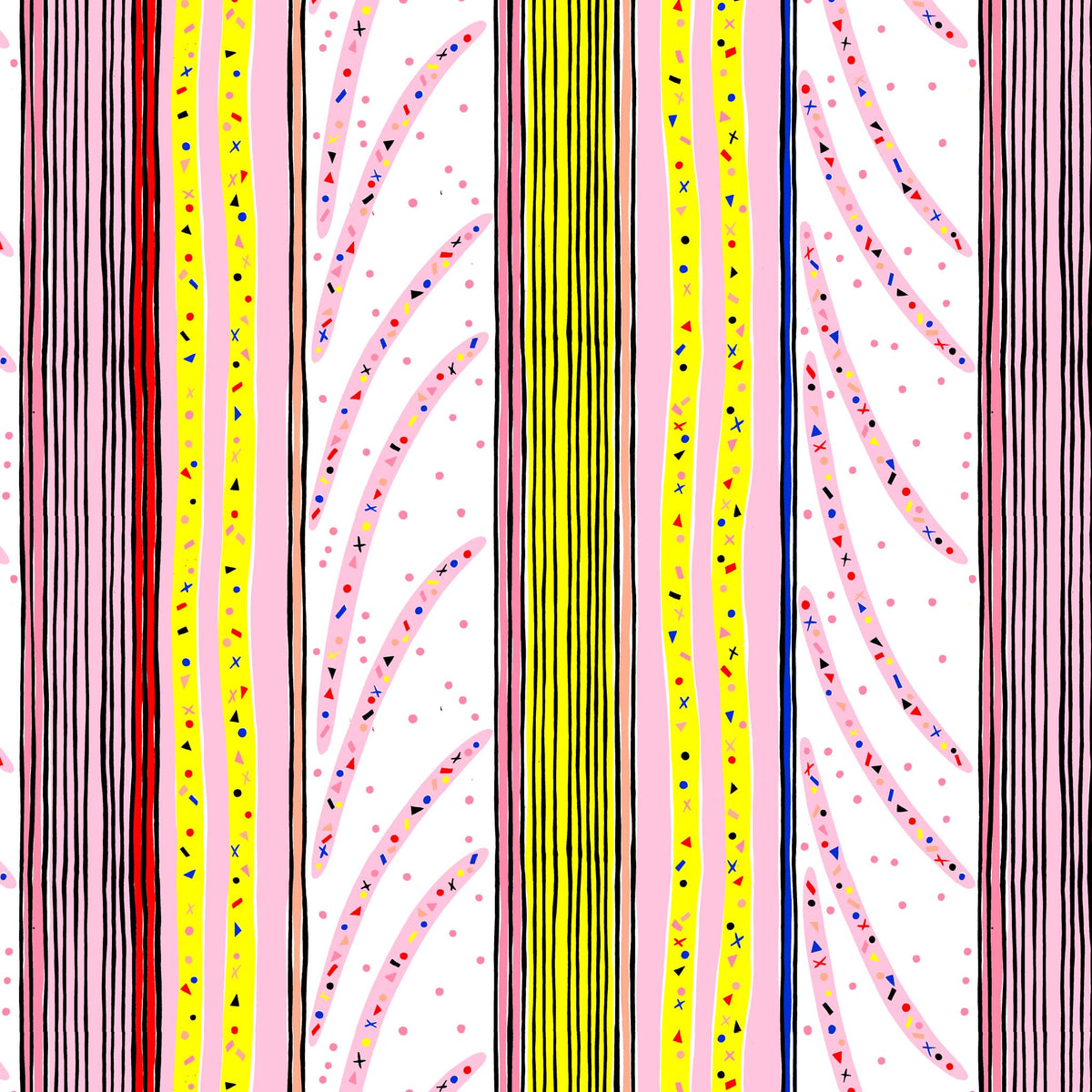 Celebration Stripe Printed Fabric by the Yard | Fabric on Demand