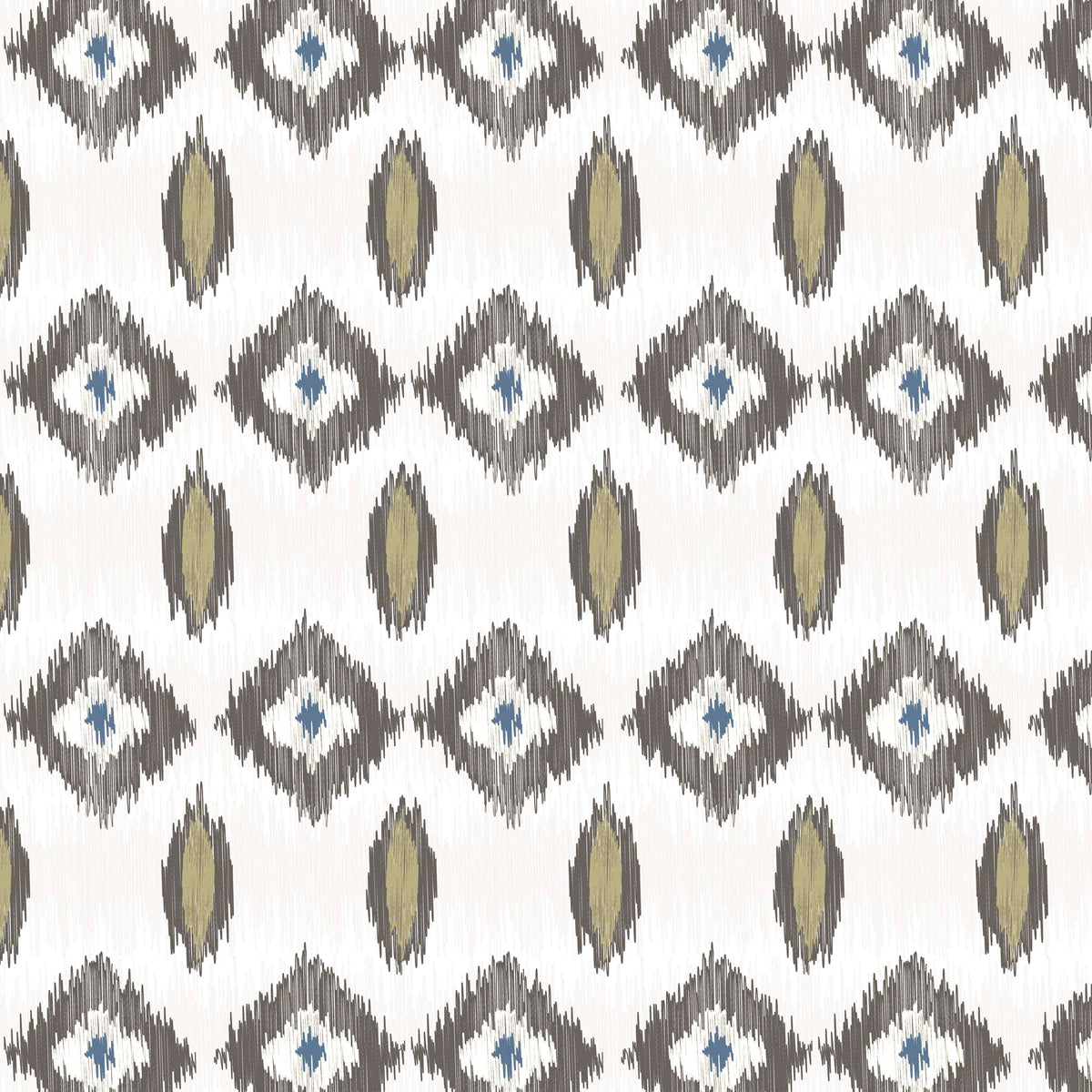 Beige Ikat Printed Fabric by the Yard | Fabric on Demand