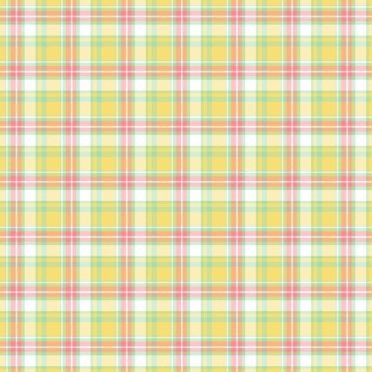 Seasonal Easter Plaid Printed Fabric by the Yard | Fabric on Demand